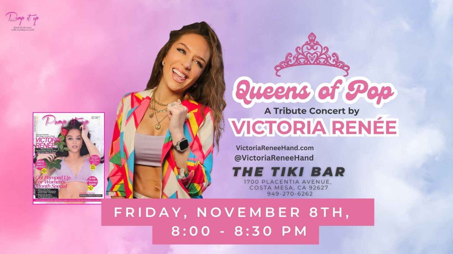 Victoria Renée Brings the Queens of Pop to Life at The Tiki Bar! Costa ...