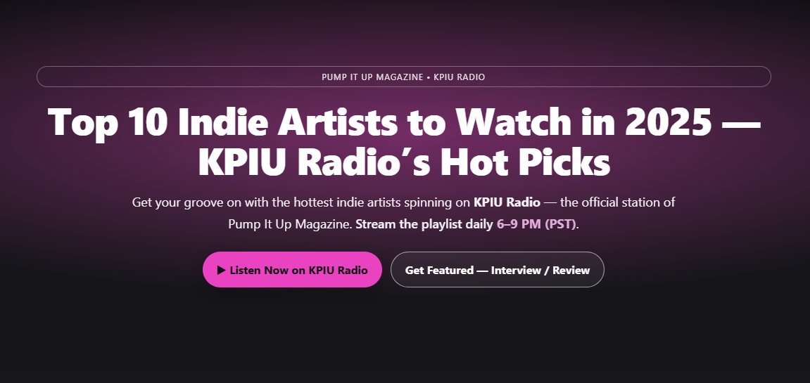 Top 10 Indie Artists to Watch in 2025
